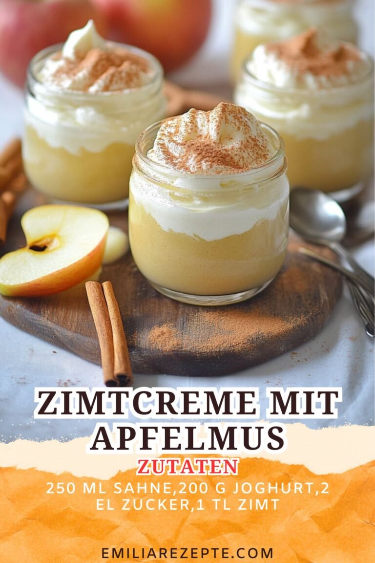 Zimtcreme mit Apfelmus – Ein Einfaches Herbstdessert